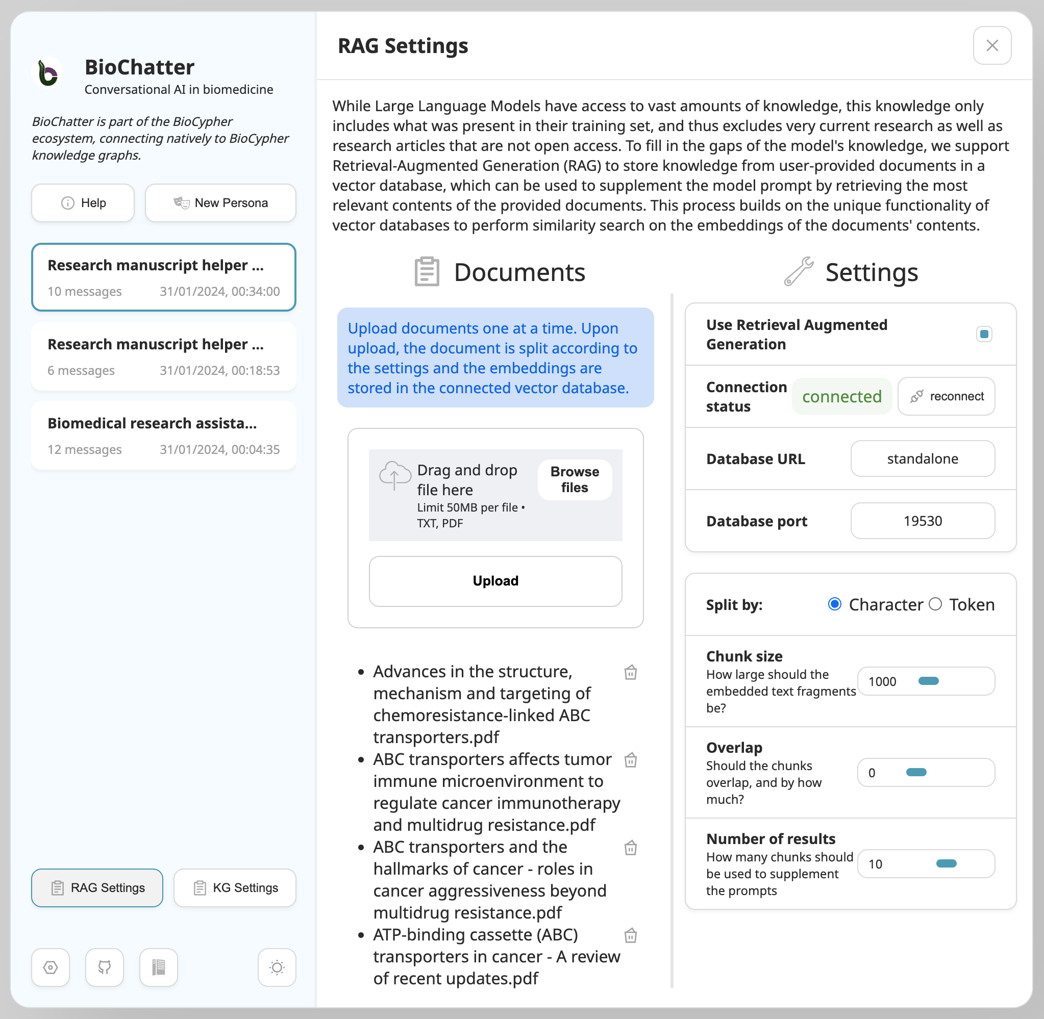 Retrieval-Augmented Generation (RAG) - BioChatter